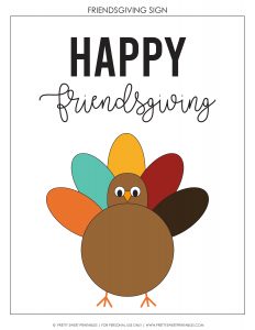 Free Printable Friendsgiving Party Collection - Pretty Sweet Printables