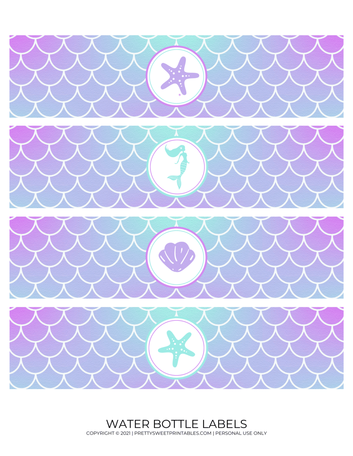 Plan A Mystical Bash With These Free Mermaid Party Printables | Pretty ...