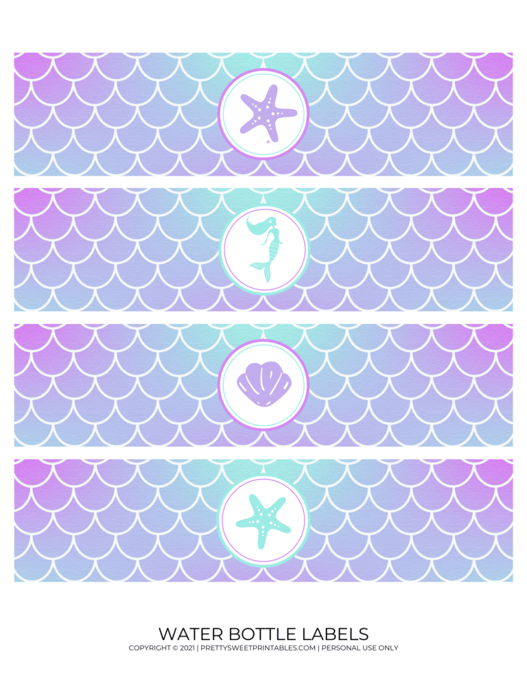 Plan A Mystical Bash With These Free Mermaid Party Printables | Pretty ...