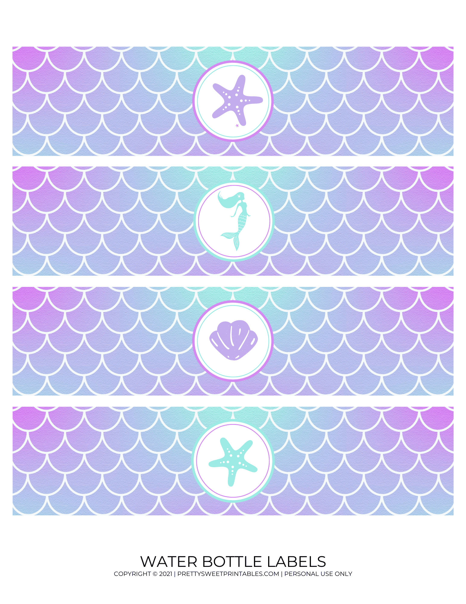 Free Mermaid Party Printables Pretty Sweet Printables