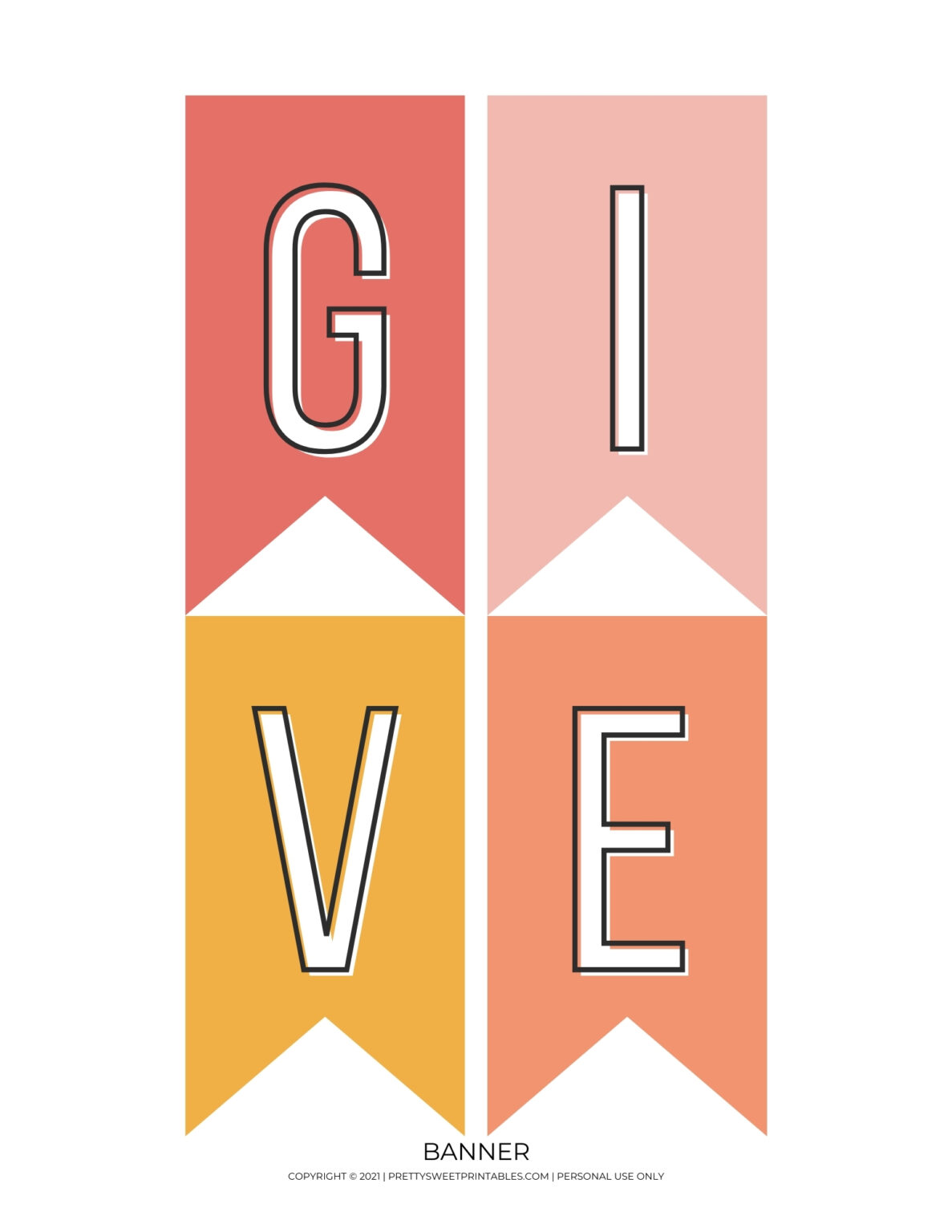 Free Printable Give Thanks Banner | Pretty Sweet Printables