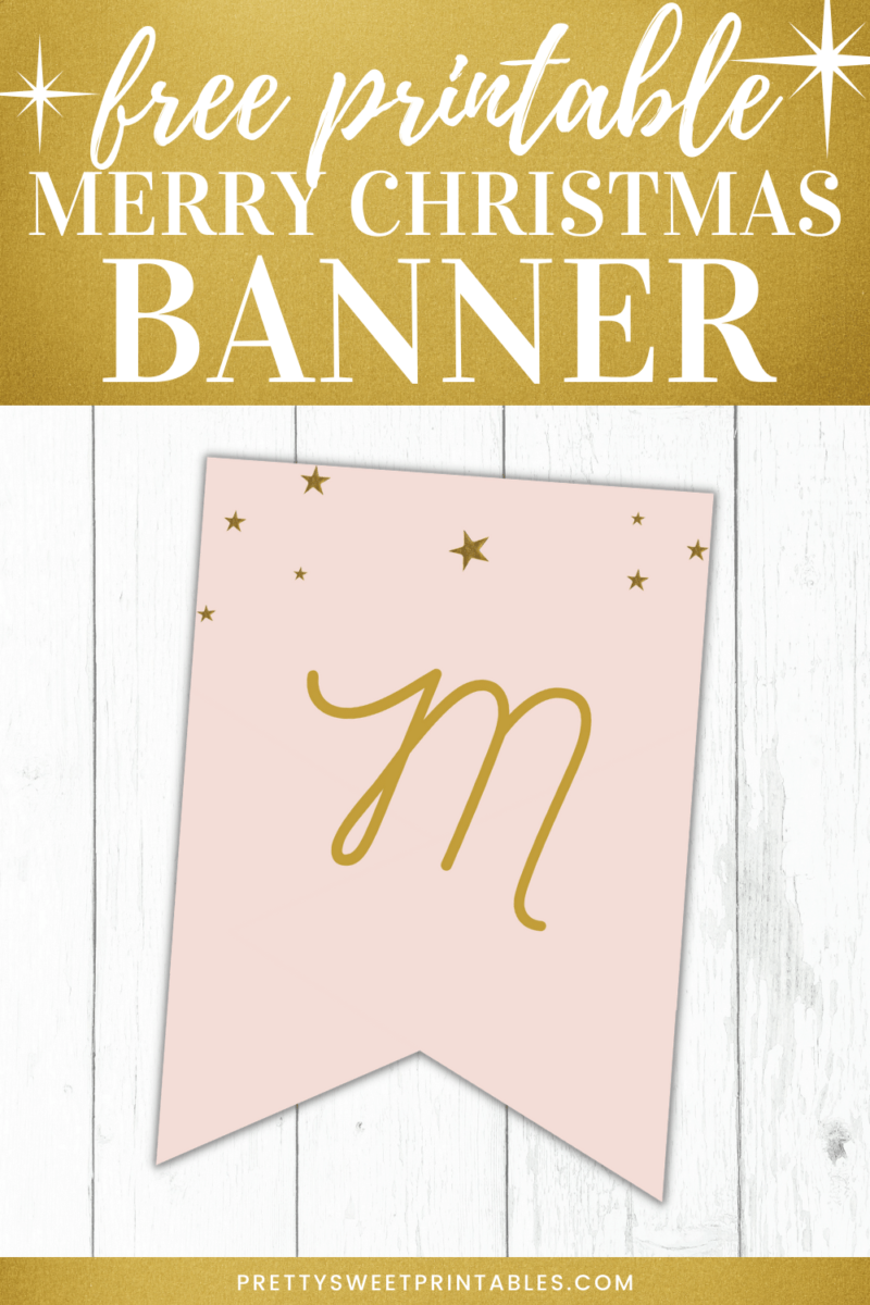 Free Printable Merry Christmas Banner | Pretty Sweet Printables