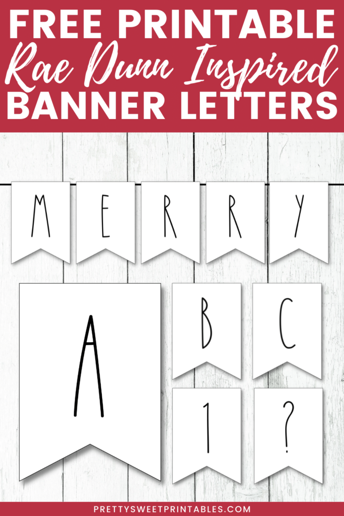 Free Rae Dunn Inspired Printable Banner - Pretty Sweet Printables
