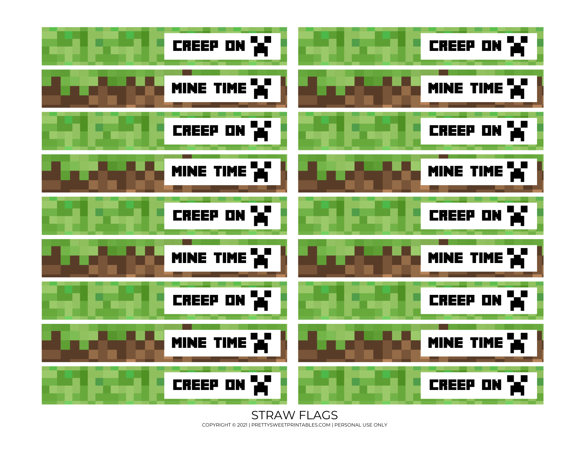 Free Minecraft Party Printables | Pretty Sweet Printables