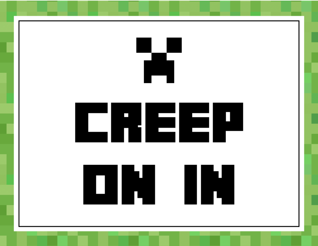 Free Minecraft Party Printables | Pretty Sweet Printables