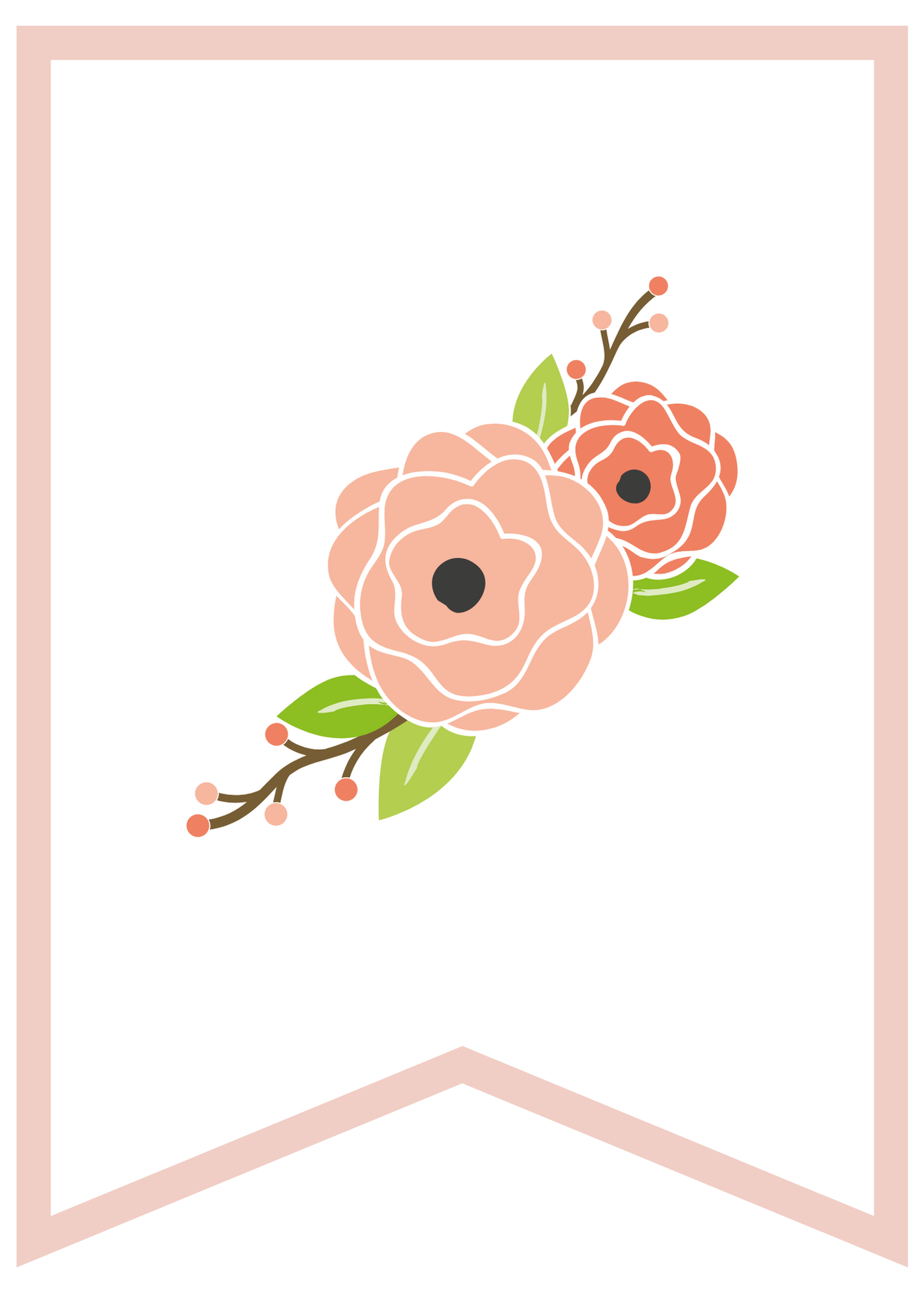 Free Printable Pink Floral Banner Letters - Pretty Sweet Printables