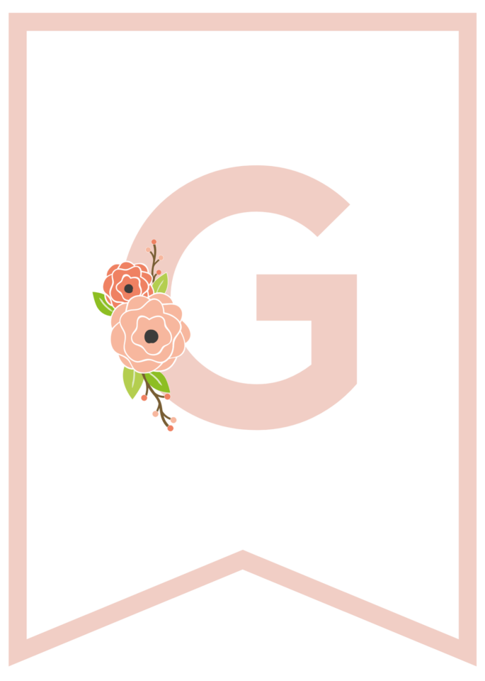 Free Printable Pink Floral Banner Letters | Pretty Sweet Printables