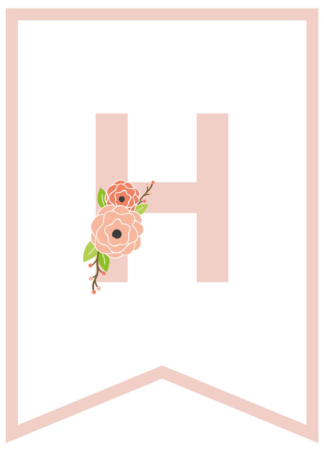 Free Printable Pink Floral Banner Letters | Pretty Sweet Printables