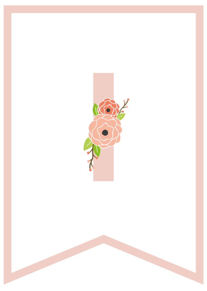 Free Printable Pink Floral Banner Letters | Pretty Sweet Printables
