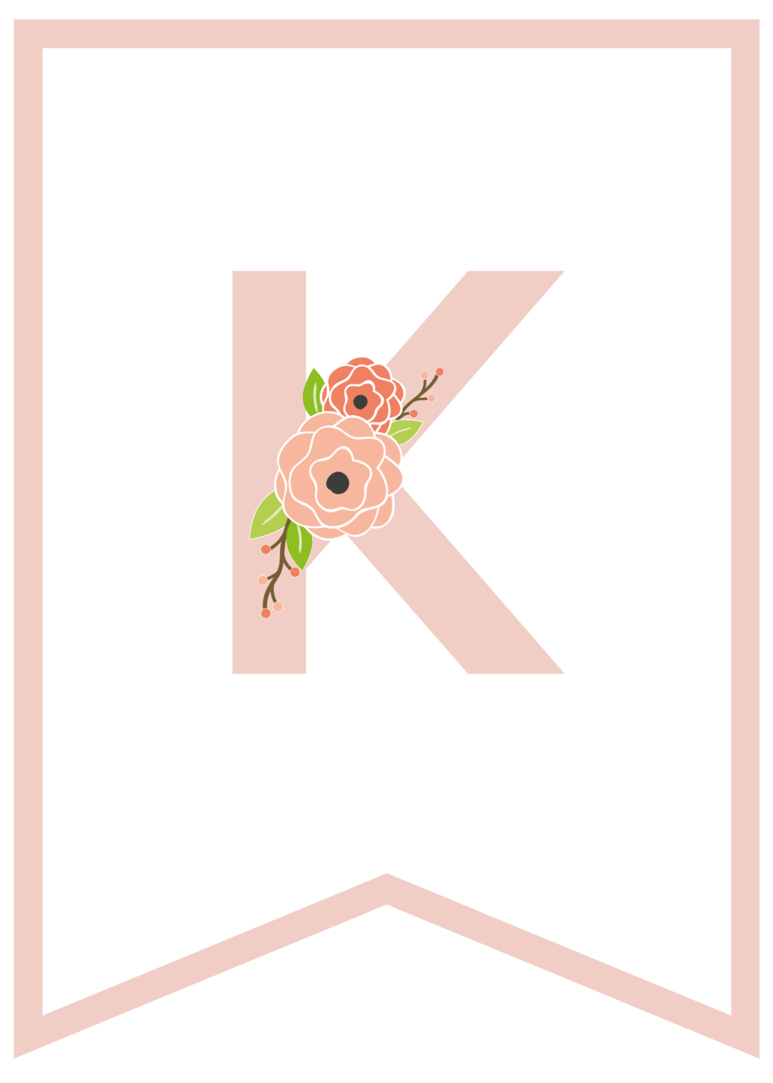 Free Printable Pink Floral Banner Letters | Pretty Sweet Printables