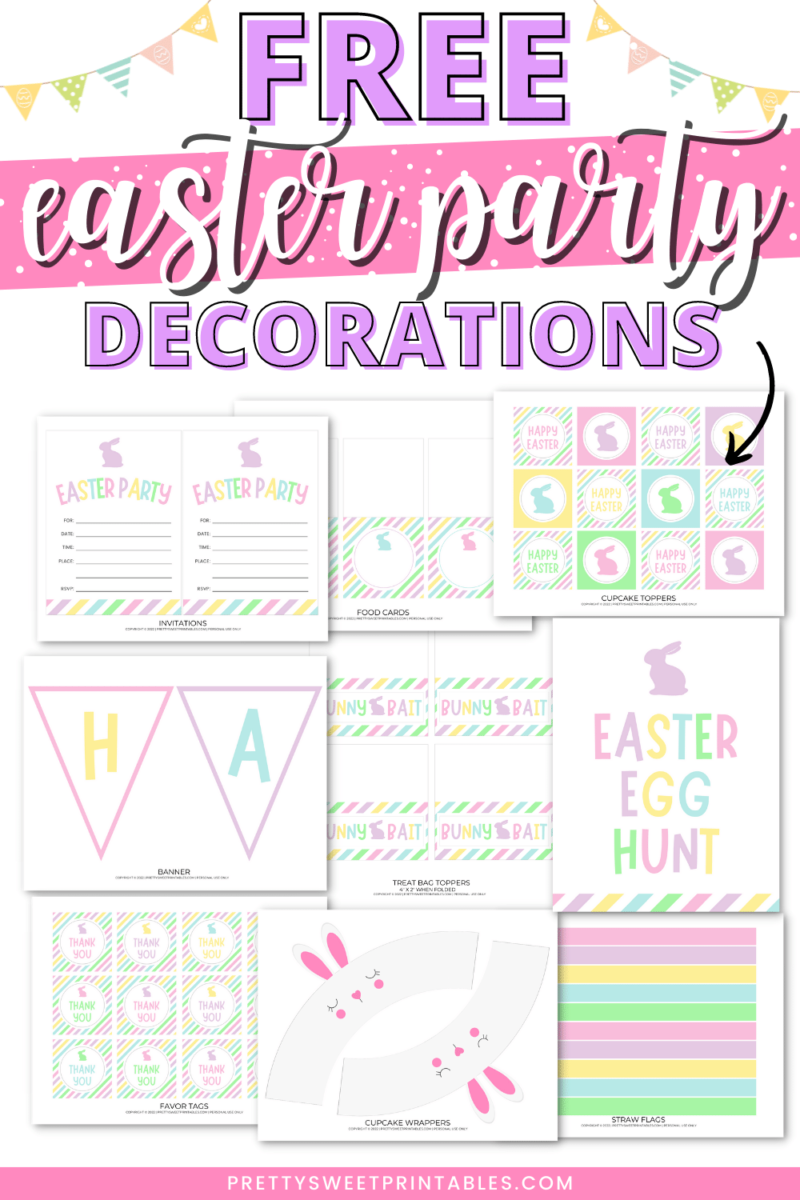 Free Easter Party Printables - Pretty Sweet