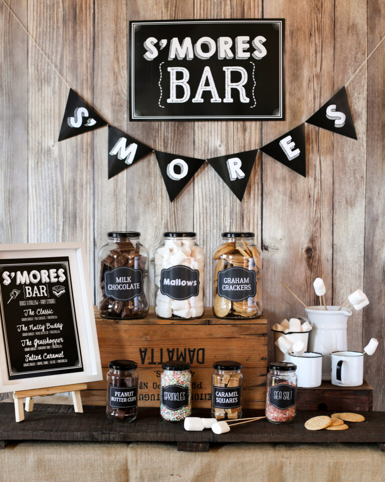 40 Amazing Food Bar Ideas You'll Want To Copy | Pretty Sweet Printables