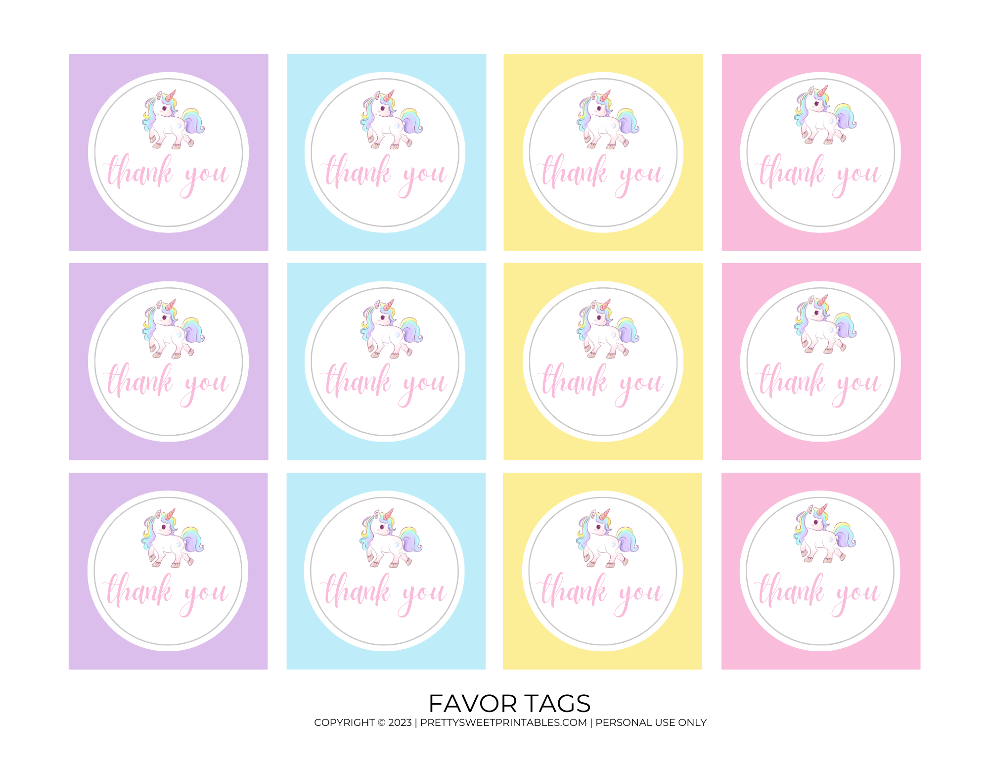 Free Unicorn Party Printables to Make Your Event Magical | Pretty Sweet ...