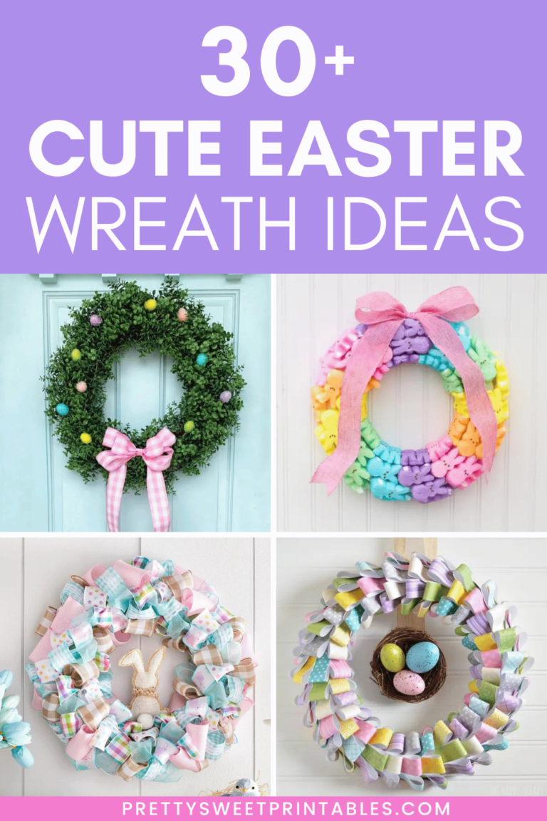 34 DIY Easter Wreath Ideas You Can Make Today | Pretty Sweet Printables