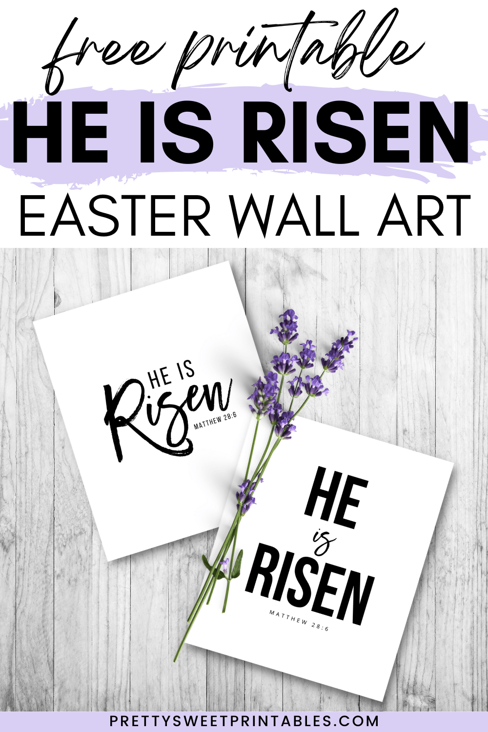 He is Risen! Celebrate with a Free Printable Easter Sign | Pretty Sweet ...
