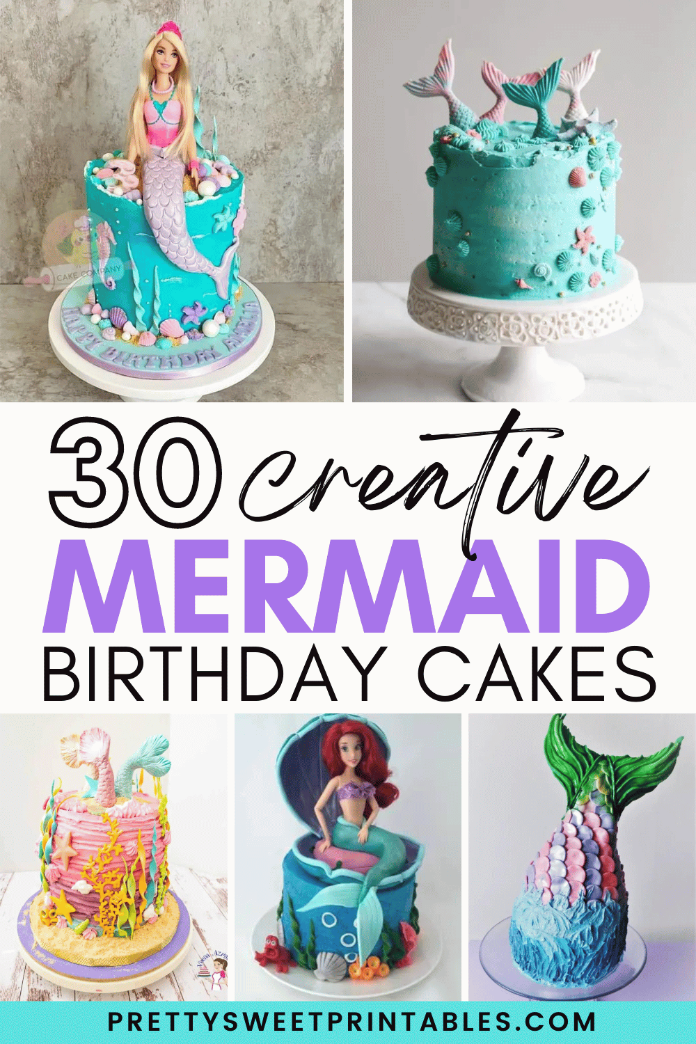 30 Whimsical Mermaid Cake Ideas for Your Little Mermaid's Birthday ...