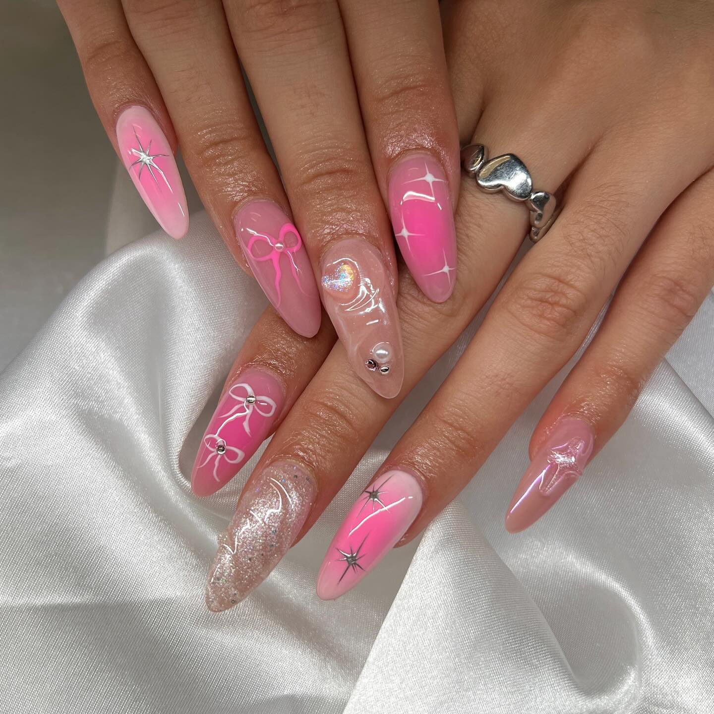 27 Girly Coquette Nails That Are Stylish And Sassy | Pretty Sweet ...