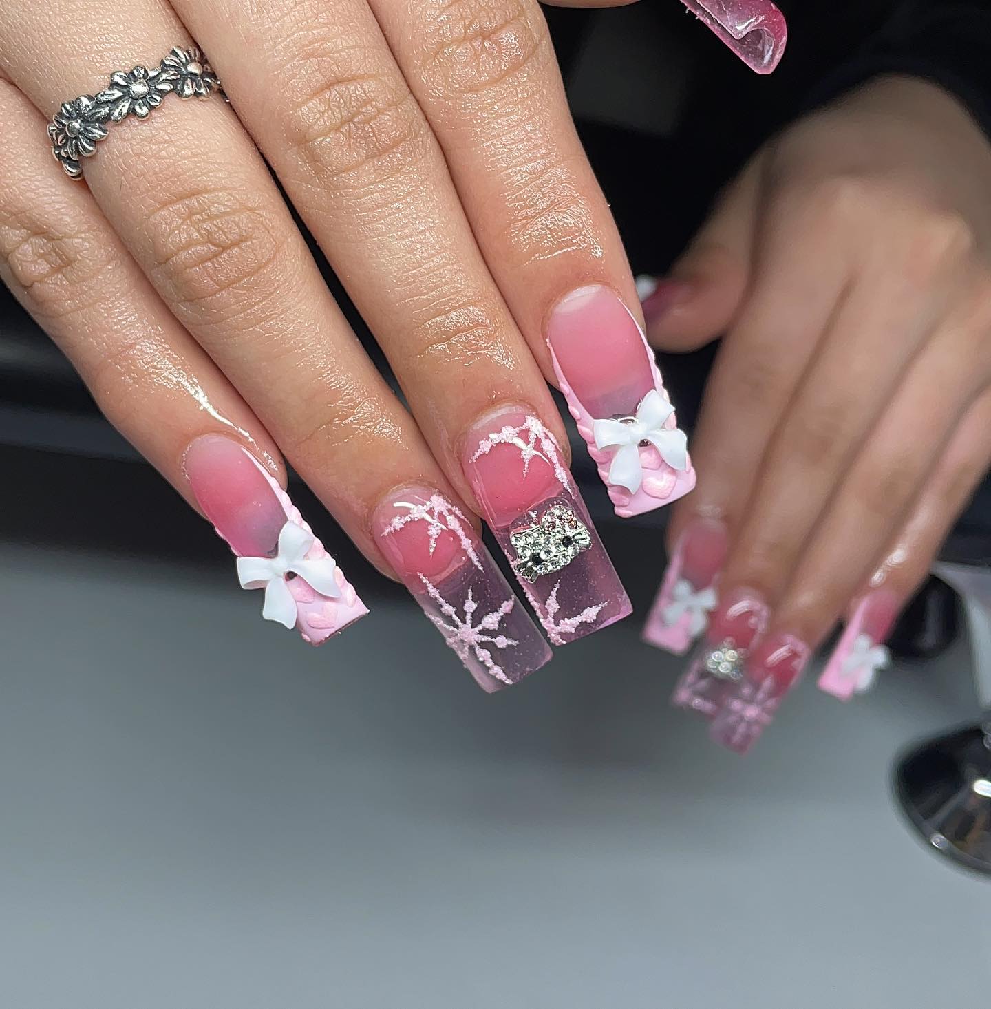 27 Girly Coquette Nails That Are Stylish And Sassy | Pretty Sweet ...