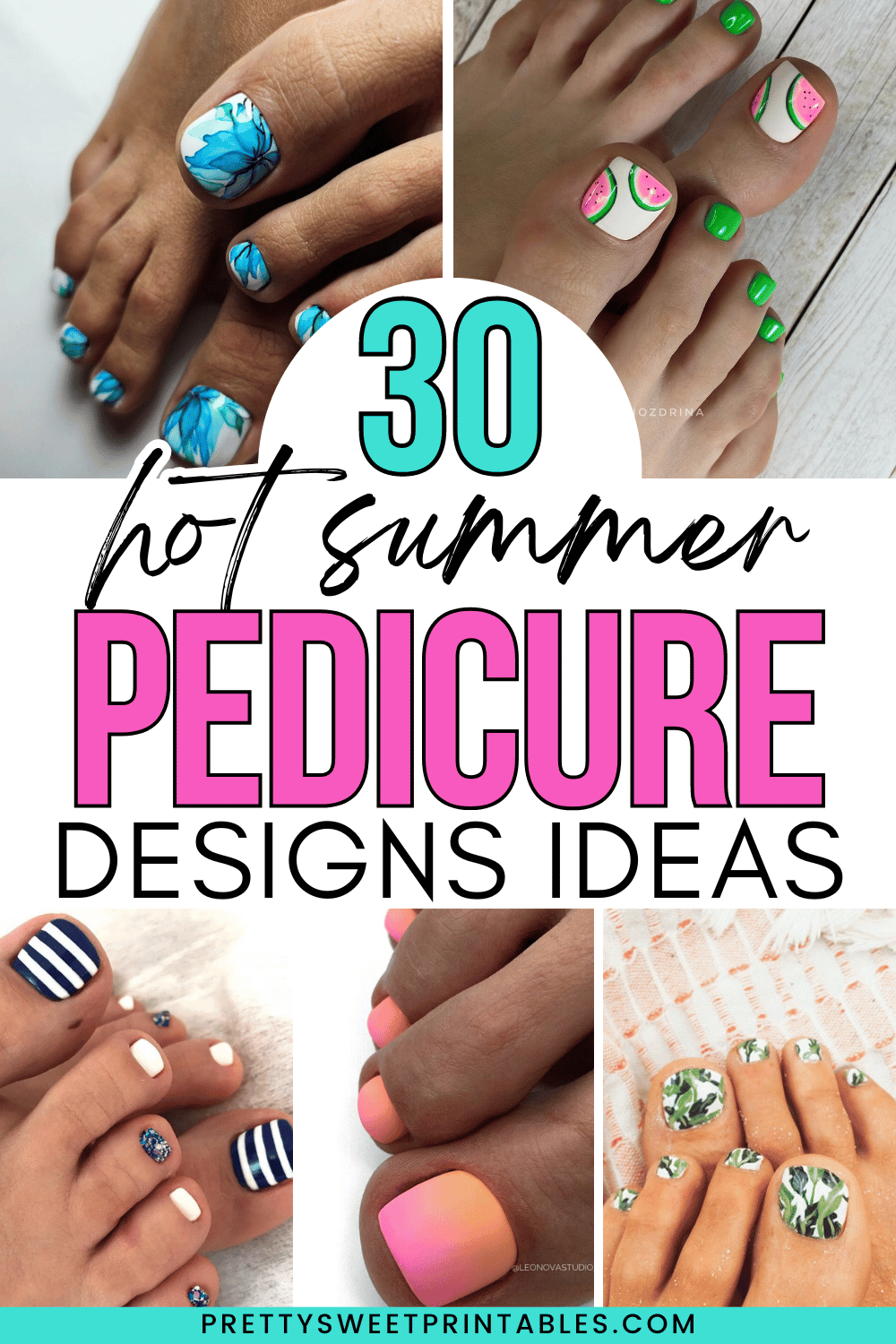 30 Hot Summer Pedicure Designs to Brighten Up Your Toenails | Pretty ...